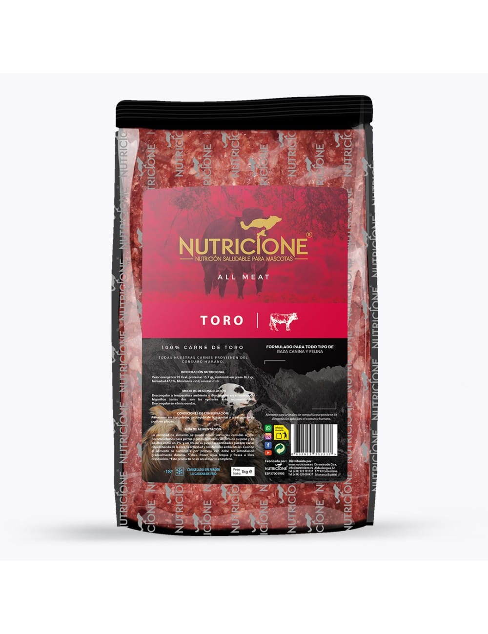 All Meat Toro 1kg Nutricione | Proteína Roja BARF Natural para Perros y ...